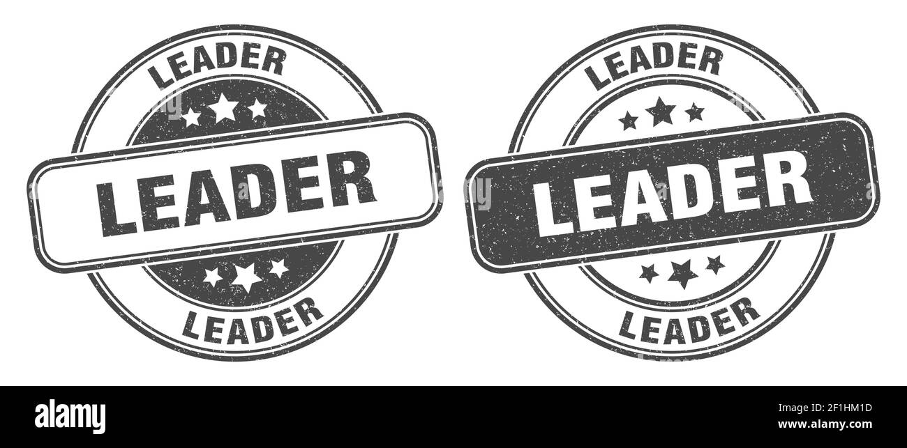 leader stamp. leader sign. round grunge label Stock Vector Image & Art ...
