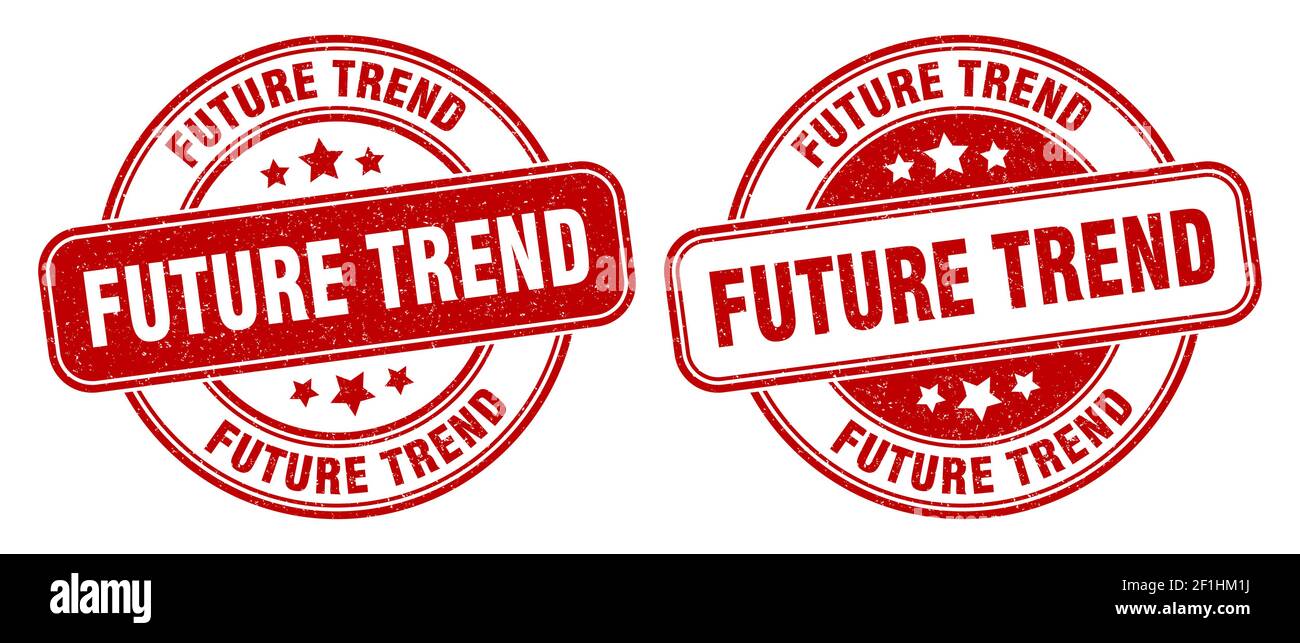 future trend stamp. future trend sign. round grunge label Stock Vector ...
