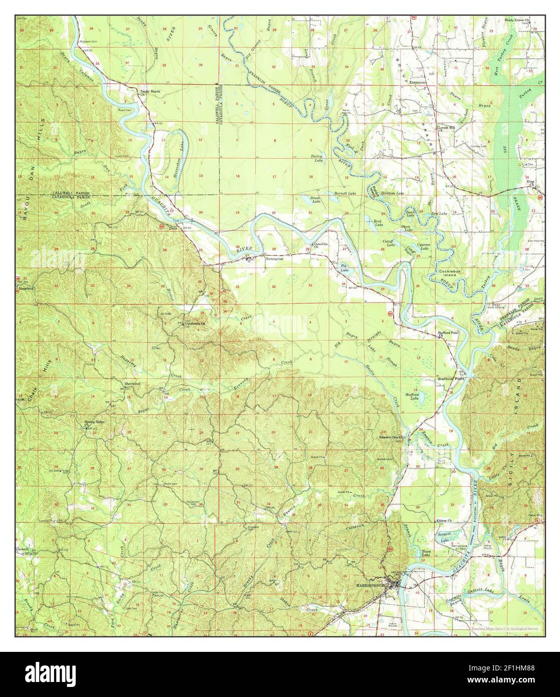 Harrisonburg, Louisiana, map 1959, 1:62500, United States of America by ...