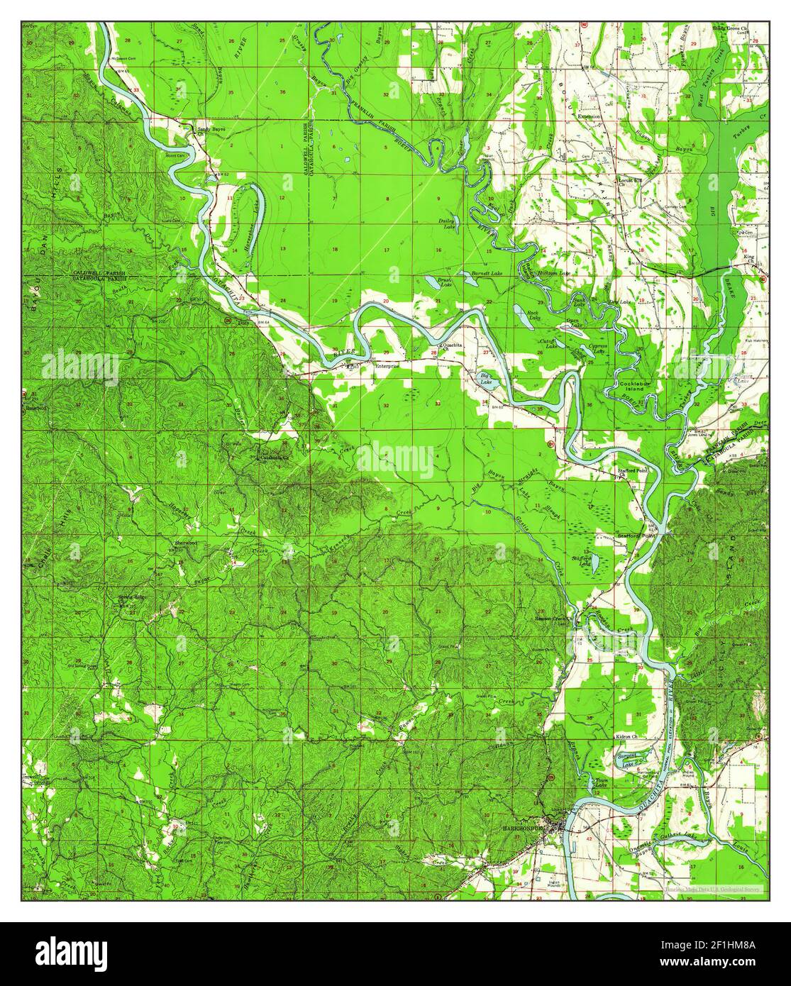 Harrisonburg, Louisiana, map 1959, 1:62500, United States of America by ...