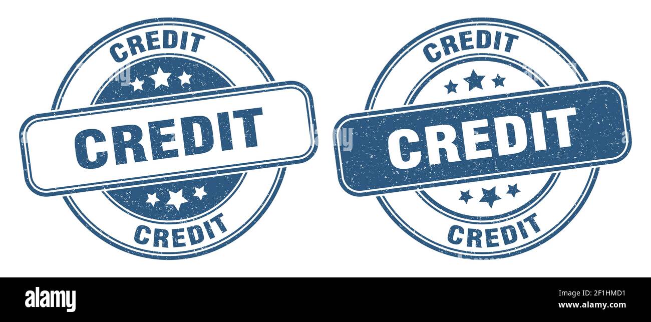 credit stamp. credit sign. round grunge label Stock Vector Image & Art ...