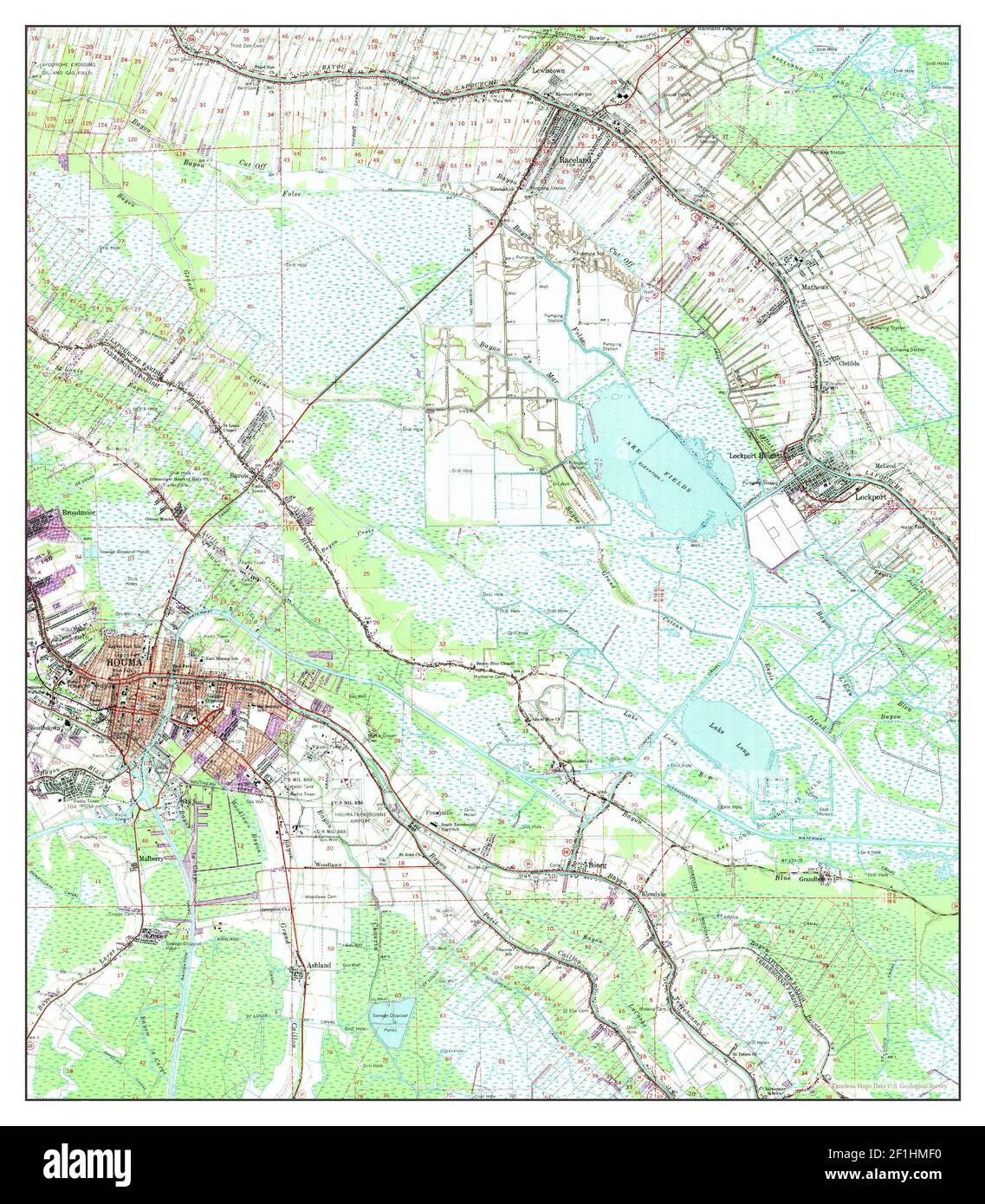 Map of houma hi-res stock photography and images - Alamy