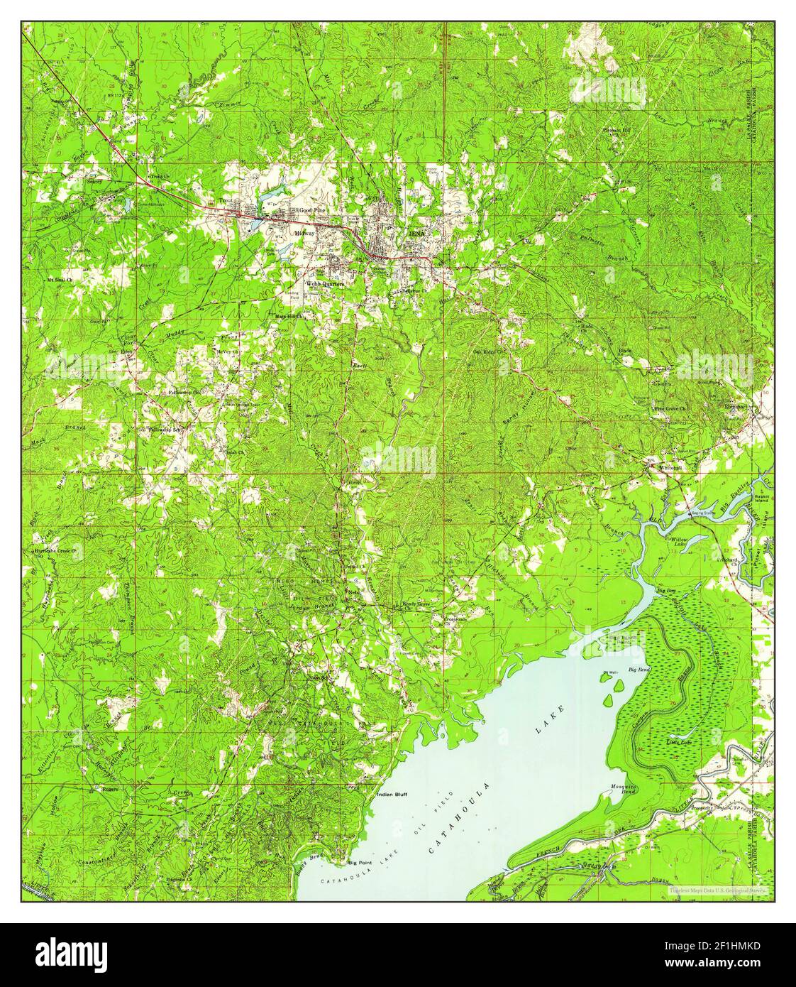 Jena, Louisiana, map 1958, 1:62500, United States of America by ...