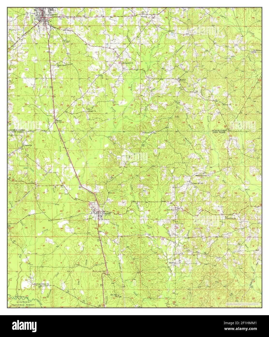 Jonesboro, Louisiana, map 1949, 1:62500, United States of America by ...