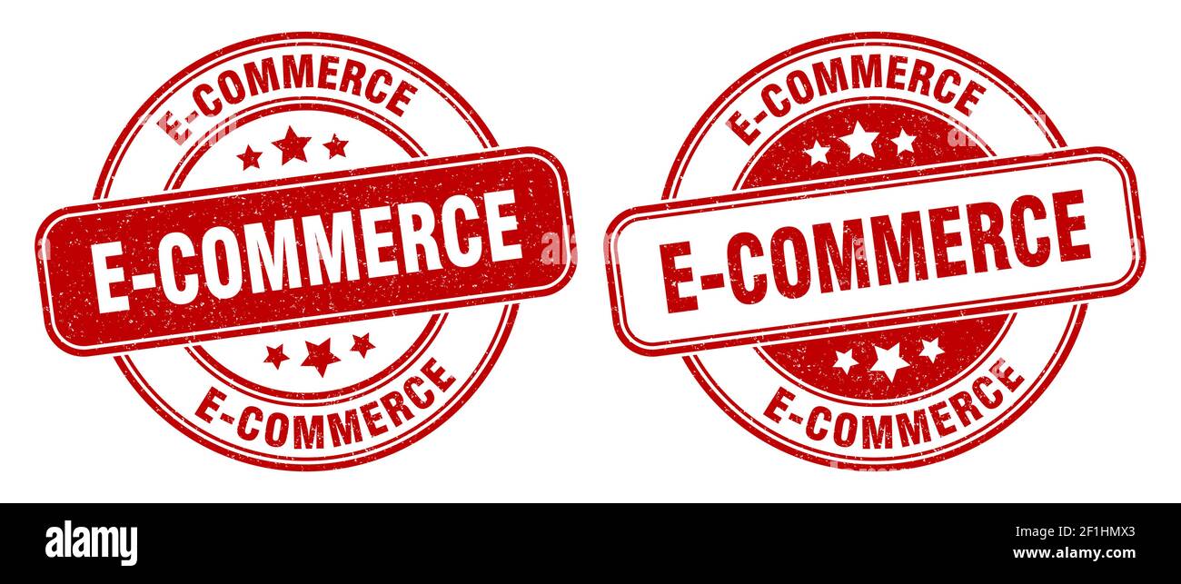 e-commerce stamp. e-commerce sign. round grunge label Stock Vector ...