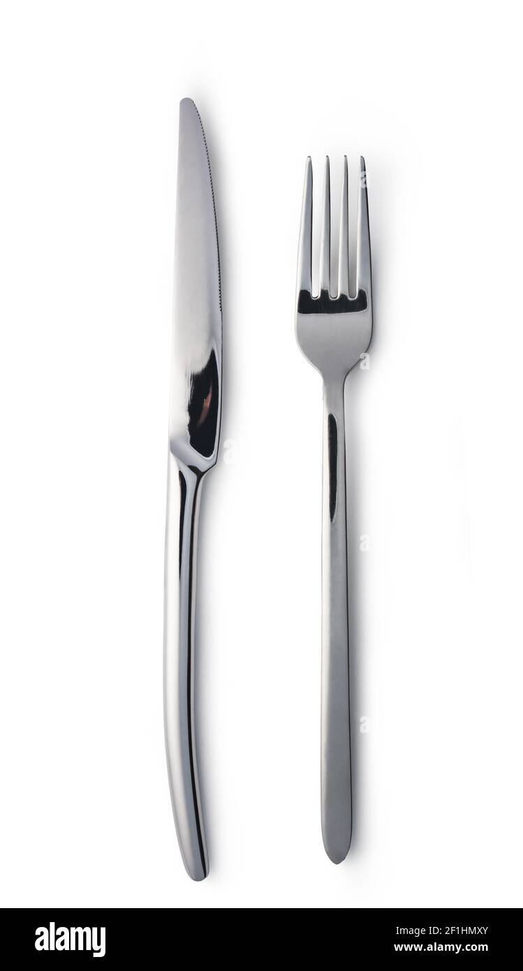 Silver cutlery set on white hi-res stock photography and images - Alamy