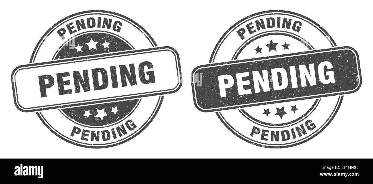 pending stamp. pending sign. round grunge label Stock Vector Image ...