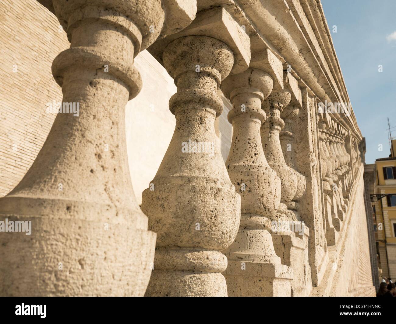 Marble balustrade at Piazza di Spagna Rome Stock Photo - Alamy