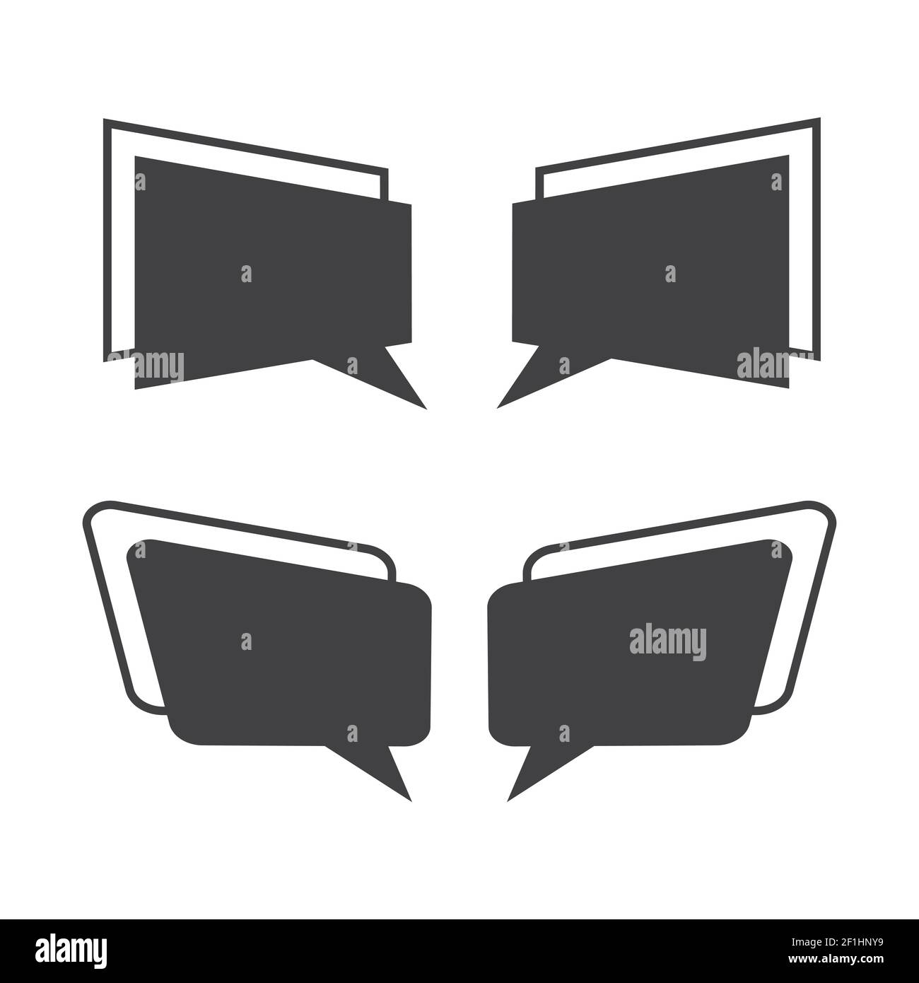 Speech bubbles vector set Stock Vector Image & Art - Alamy