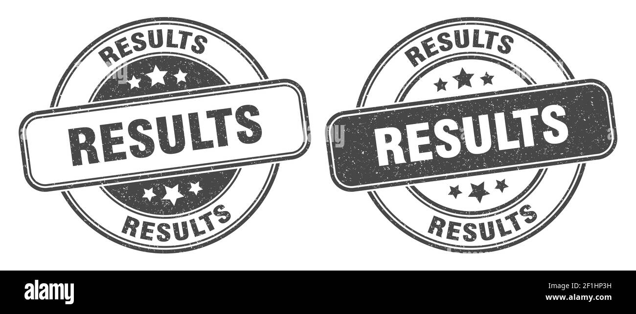 results stamp. results sign. round grunge label Stock Vector Image ...