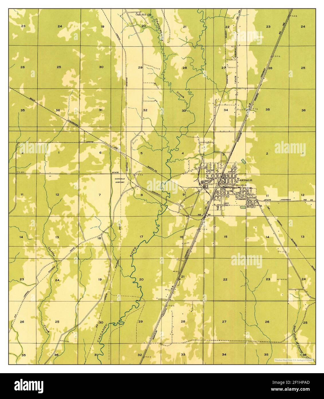 Map of oakdale hi-res stock photography and images - Alamy