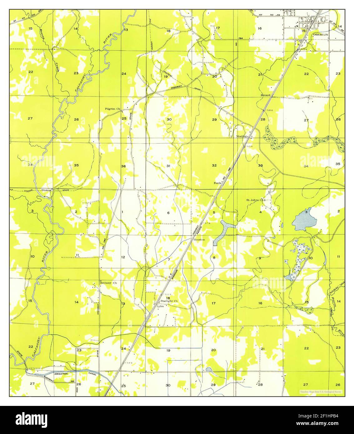 Map of oberlin Cut Out Stock Images & Pictures - Alamy