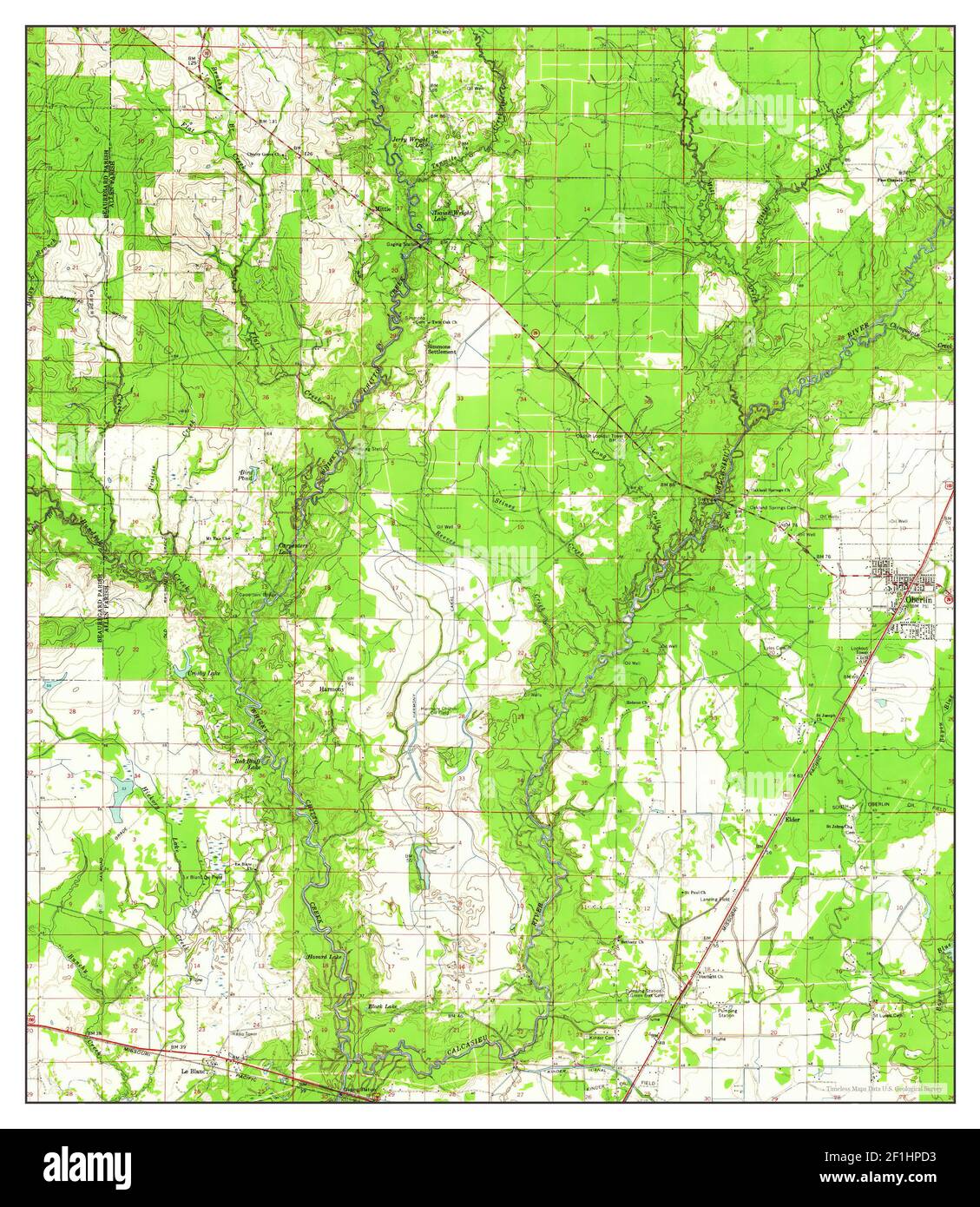 Map of oberlin hi-res stock photography and images - Alamy