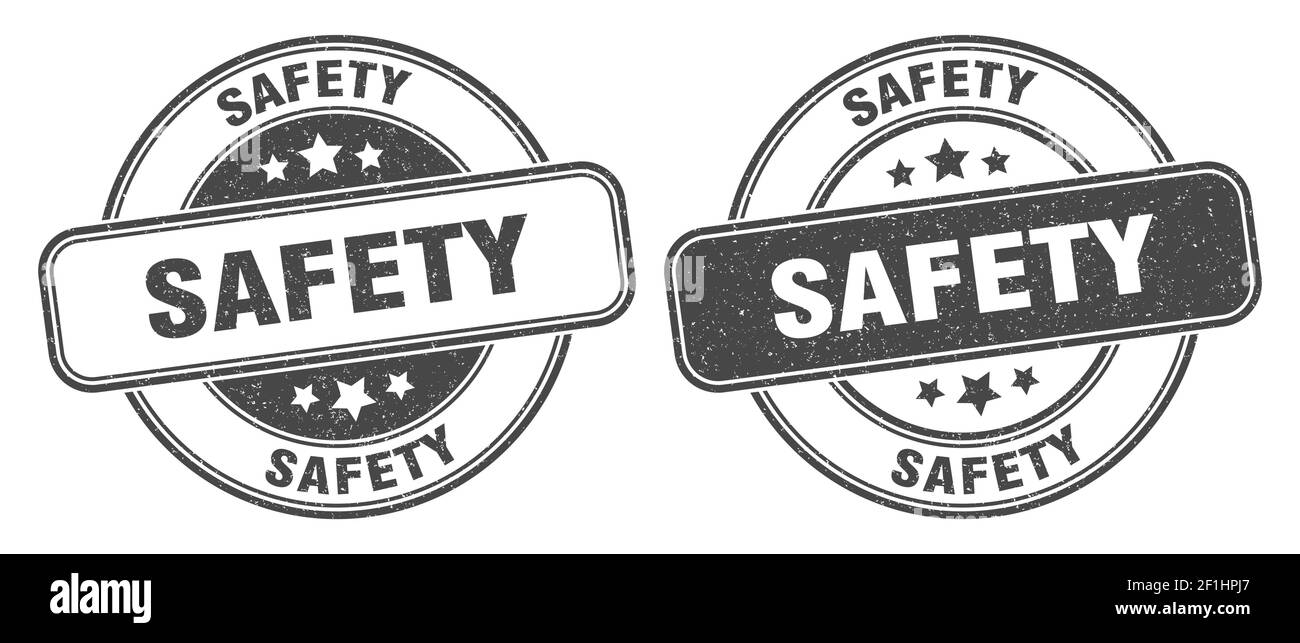 safety stamp. safety sign. round grunge label Stock Vector Image & Art ...