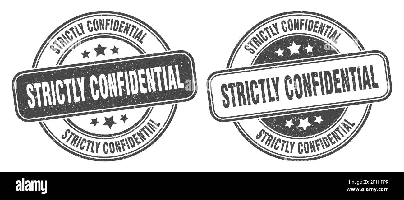 strictly confidential stamp. strictly confidential sign. round grunge ...