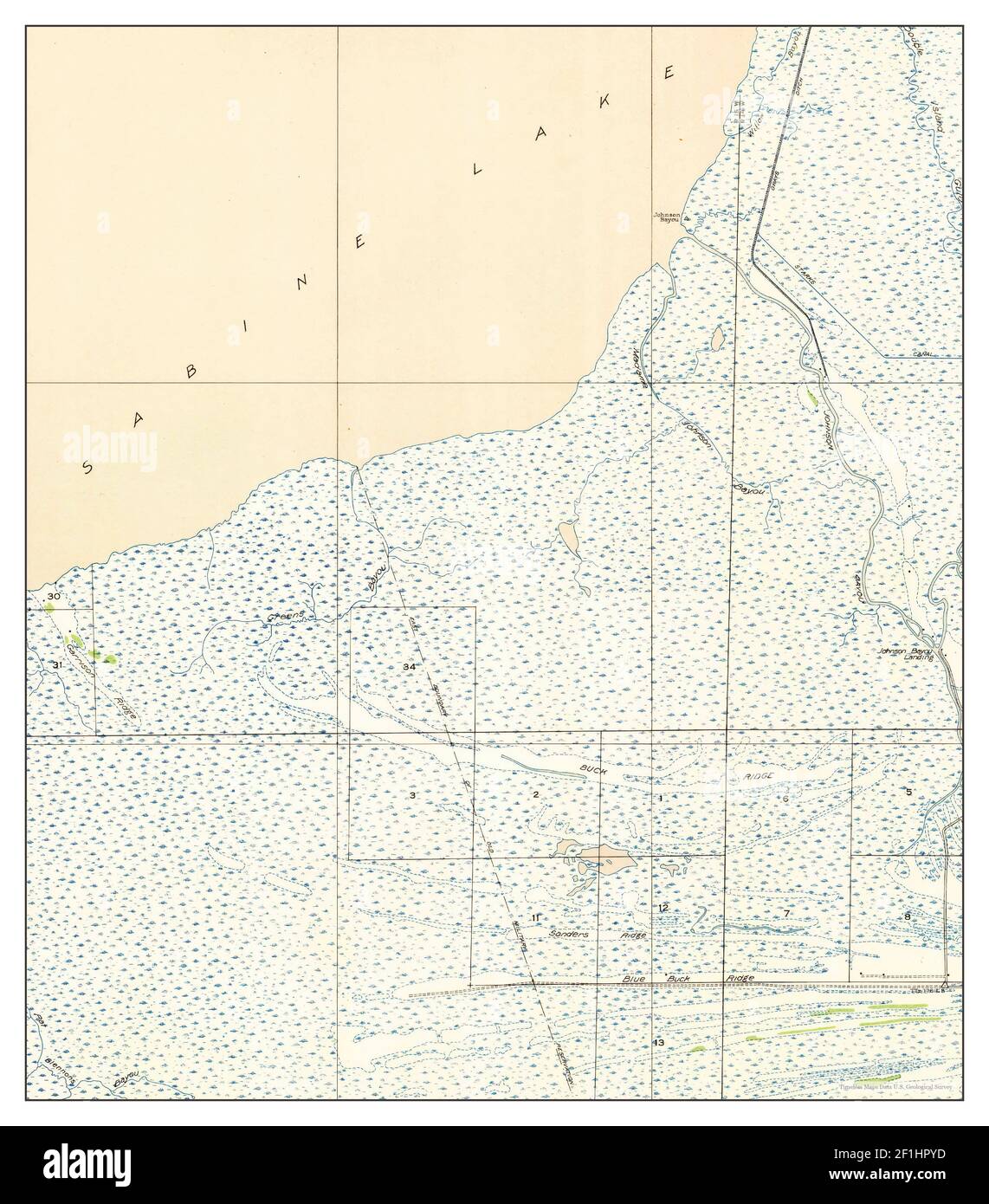 Port Arthur SE, Louisiana, map 1946, 1:31680, United States of America ...