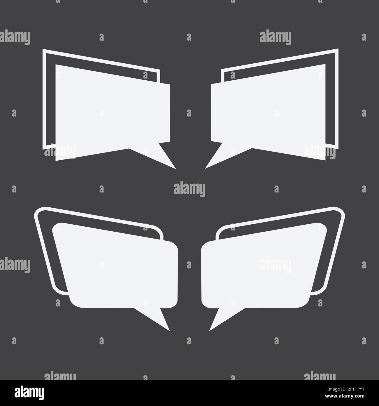 Speach bubble set icon Stock Vector Images - Alamy