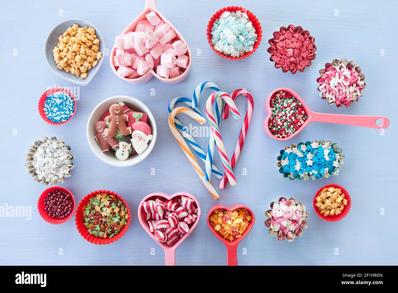 Various colorful sugar decorations Stock Photo - Alamy