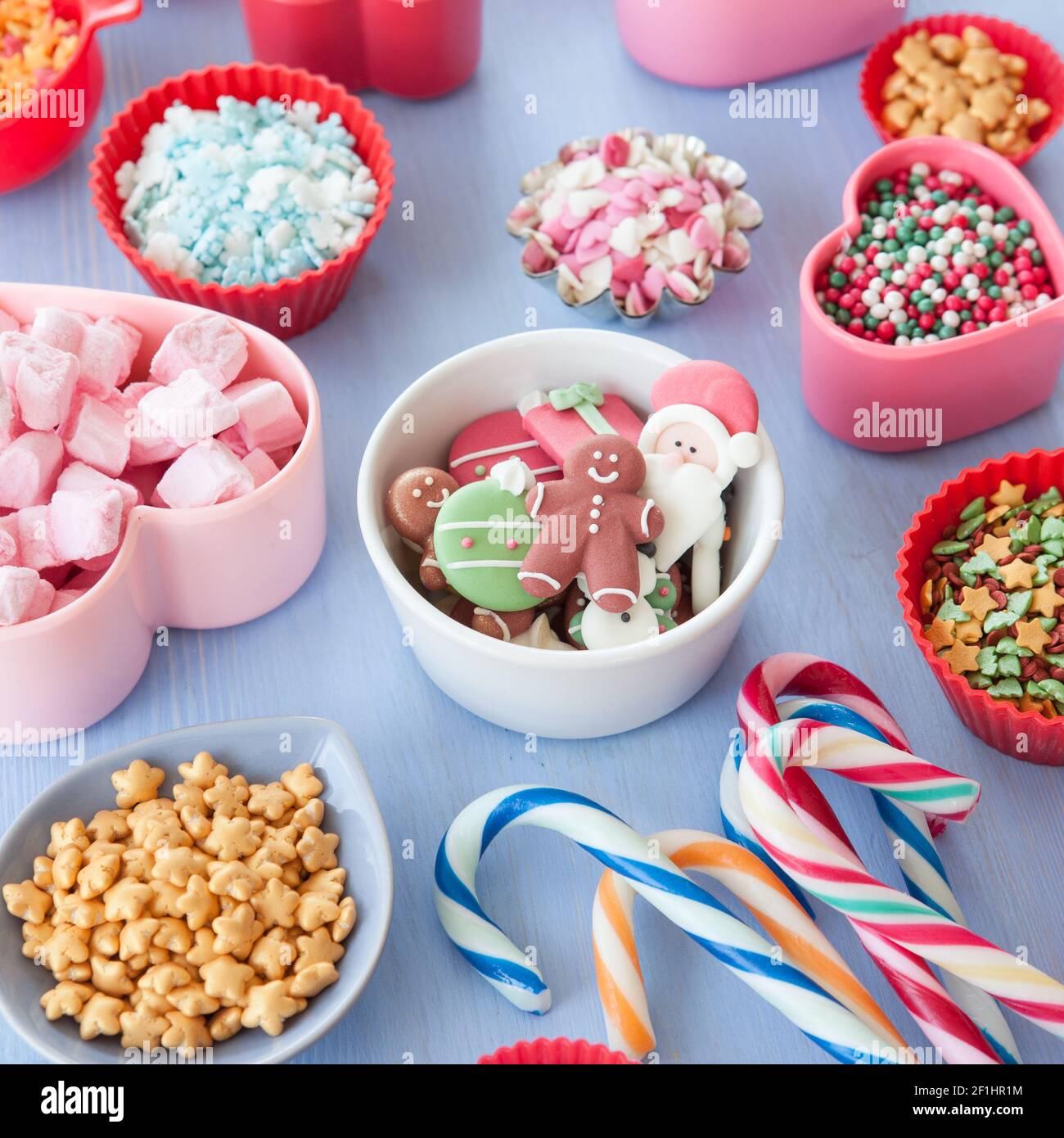 Various colorful sugar decorations Stock Photo - Alamy
