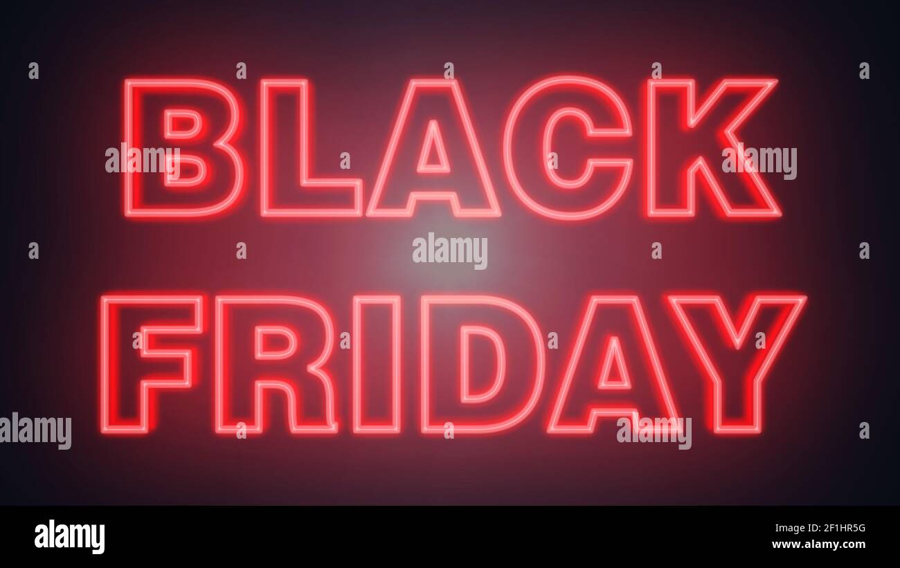 Black friday sales neon hi-res stock photography and images - Alamy