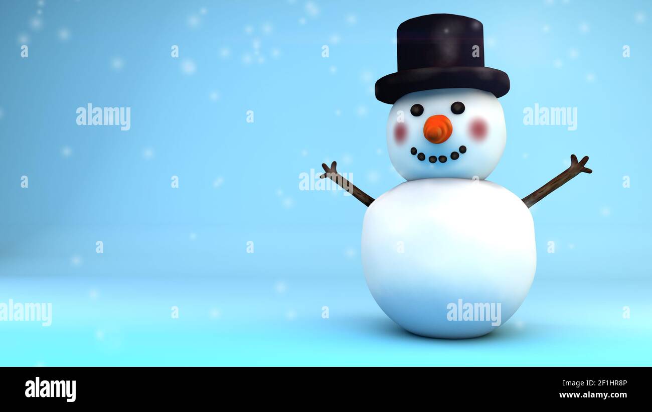 Snowman under snow wishes hi-res stock photography and images - Alamy