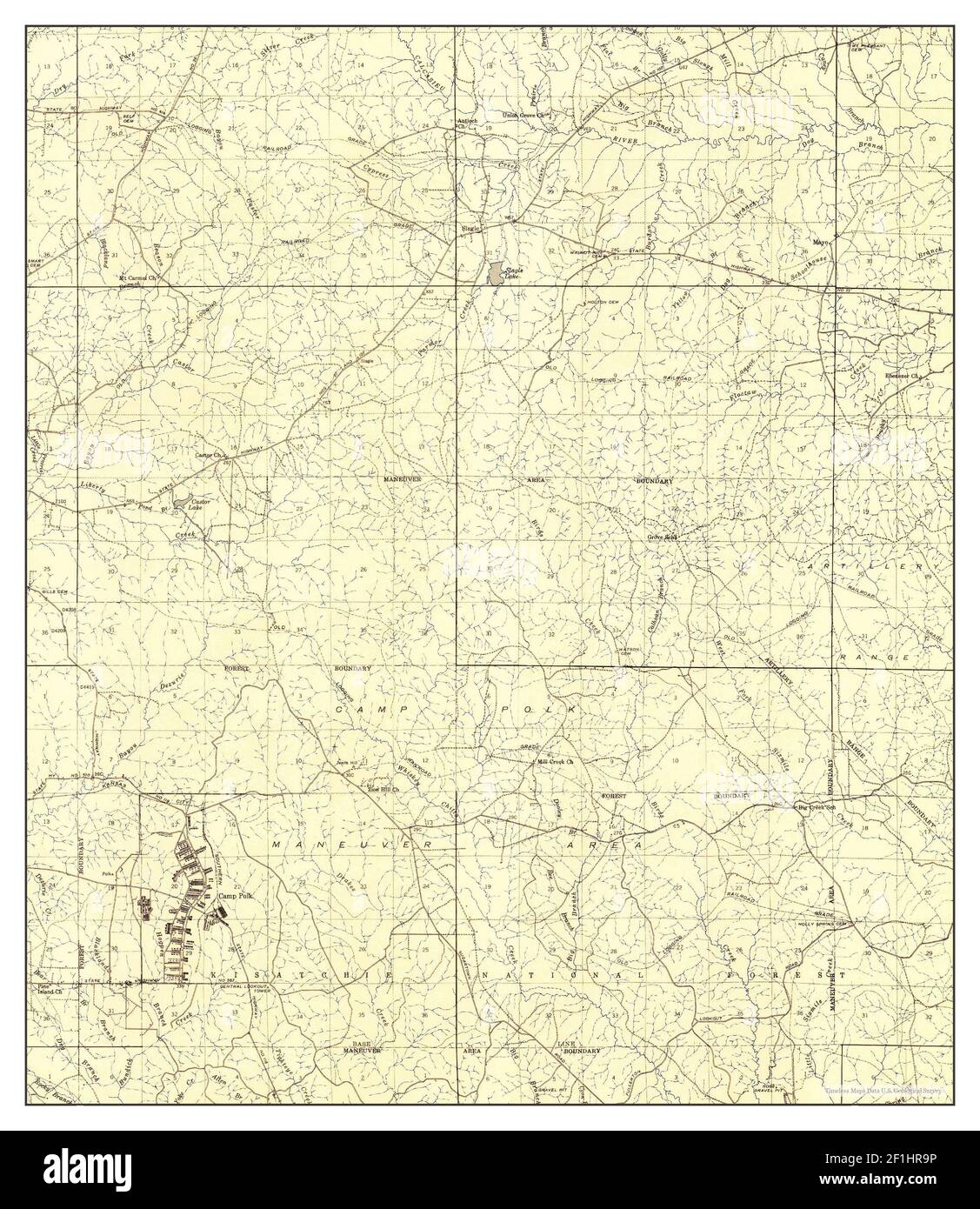 Slagle, Louisiana, map 1941, 1:62500, United States of America by ...