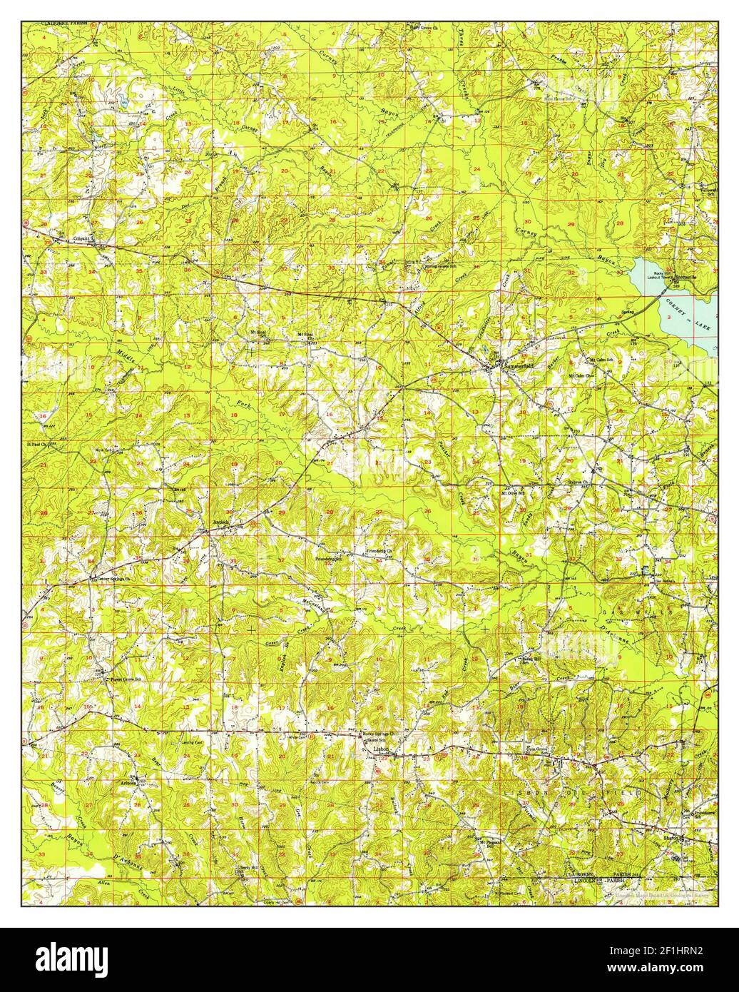 Summerfield, Louisiana, map 1951, 1:62500, United States of America by ...