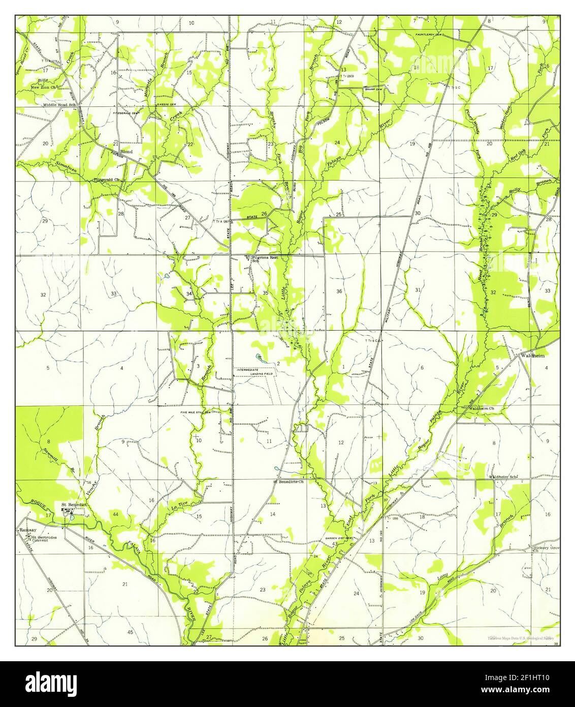 Waldheim, Louisiana, map 1942, 1:31680, United States of America by ...