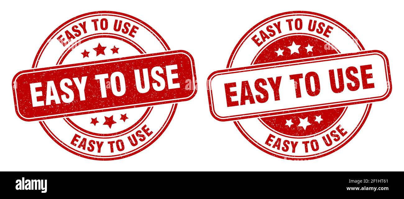 easy to use stamp. easy to use sign. round grunge label Stock Vector ...