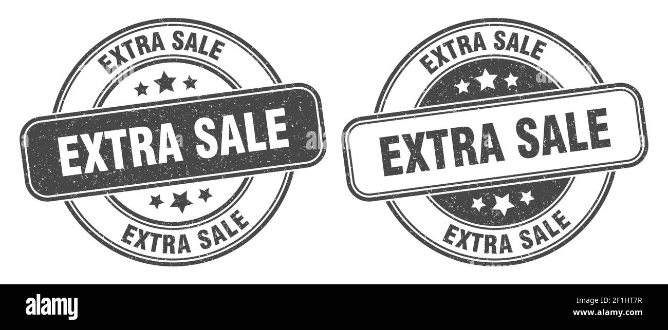 extra sale stamp. extra sale sign. round grunge label Stock Vector ...