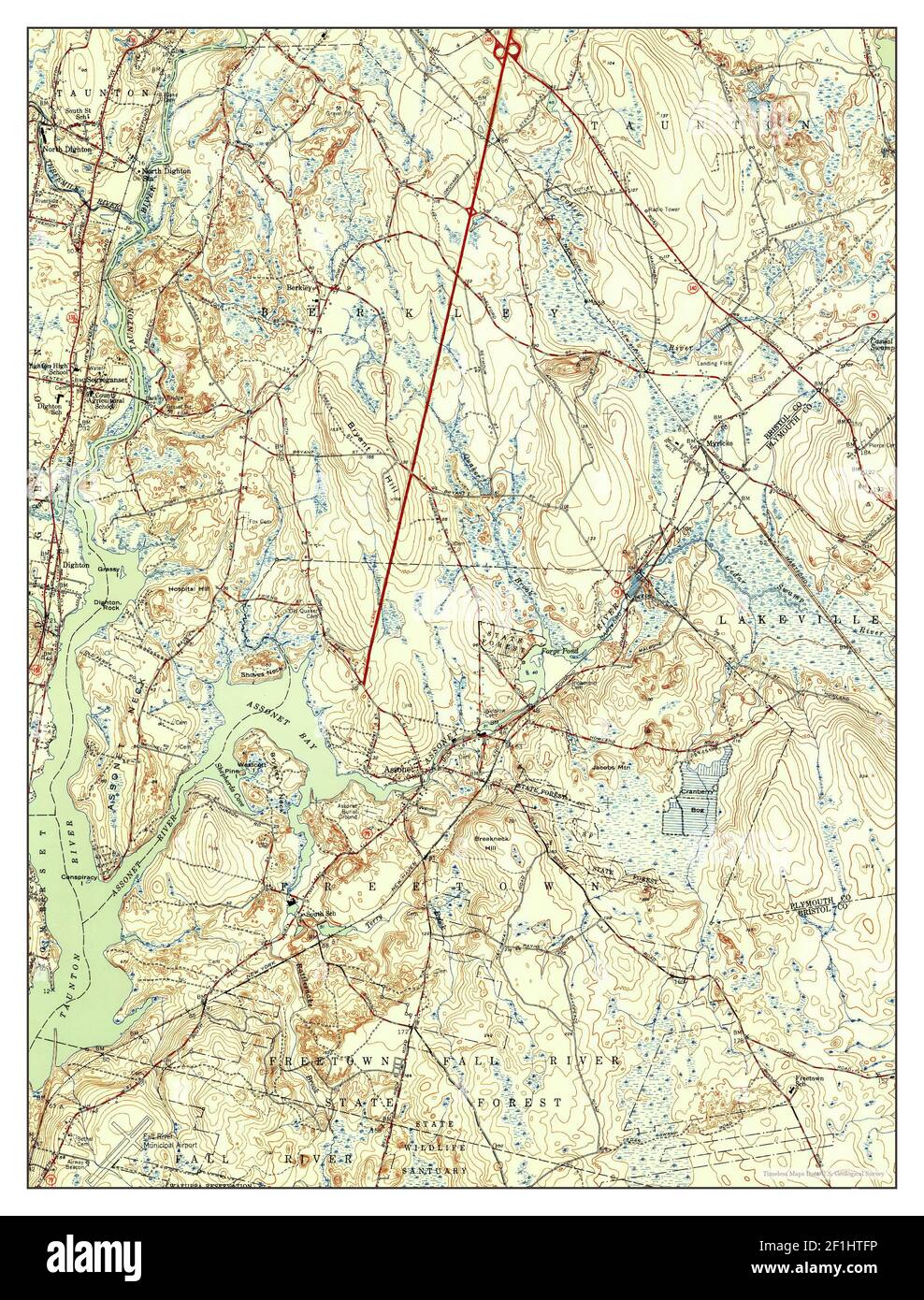 Assonet, Massachusetts, map 1951, 1:31680, United States of America by ...