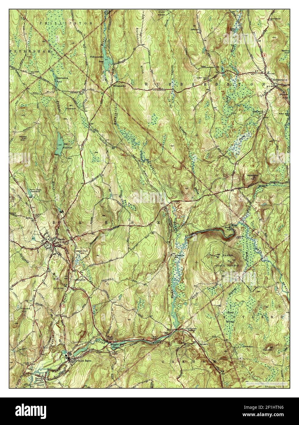 Barre, Massachusetts, map 1946, 1:31680, United States of America by ...