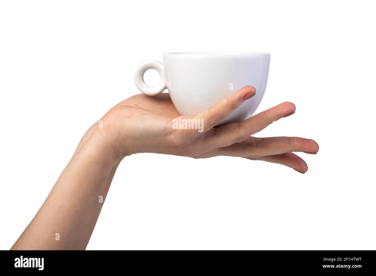 Womans hands holding tea cup Cut Out Stock Images & Pictures - Alamy