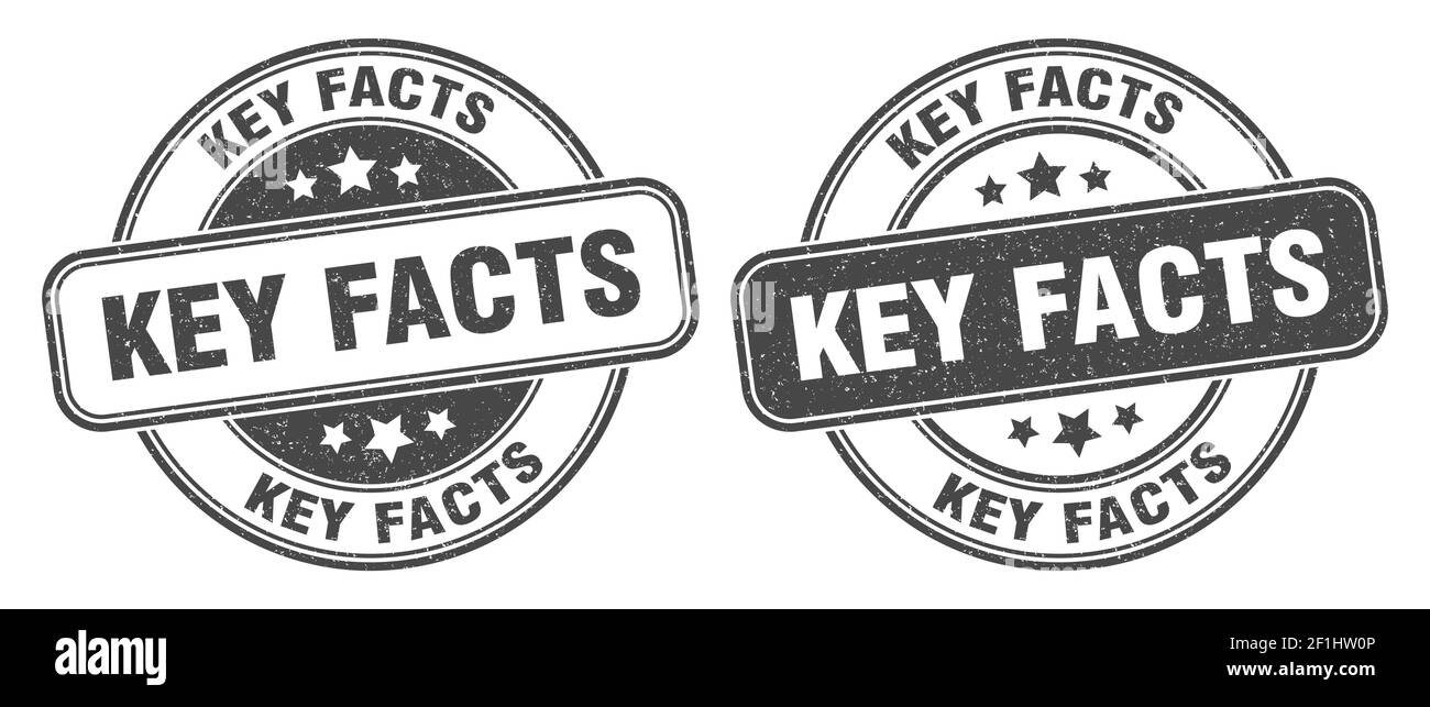 key facts stamp. key facts sign. round grunge label Stock Vector Image ...