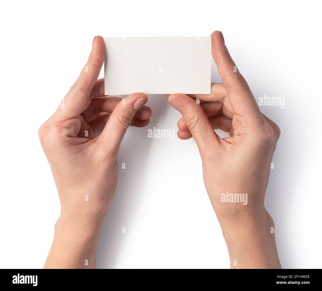 Womans hands on palm Cut Out Stock Images & Pictures - Alamy