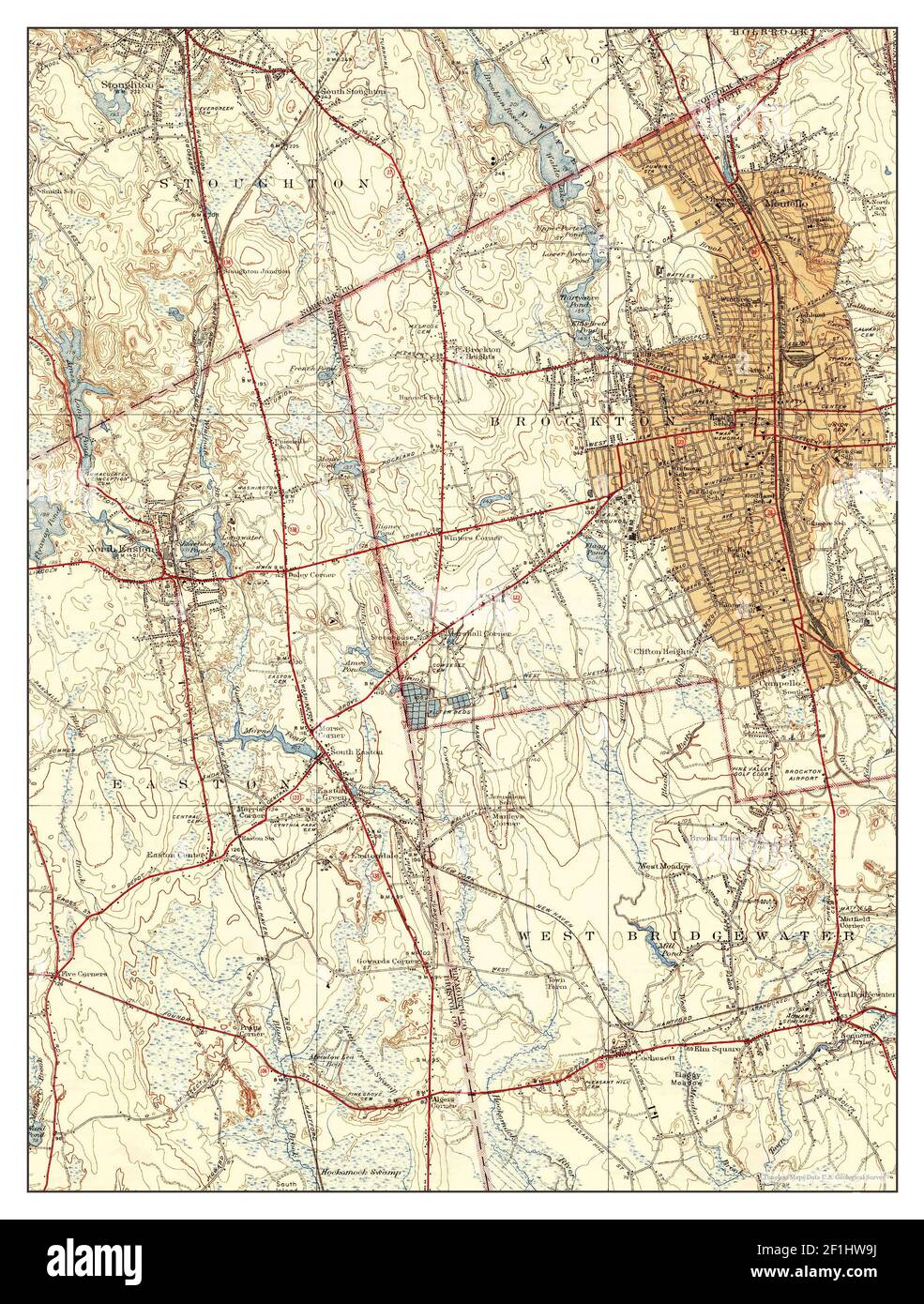 Brockton Massachusetts Map 1941 131680 United States Of America By Timeless Maps Data Us