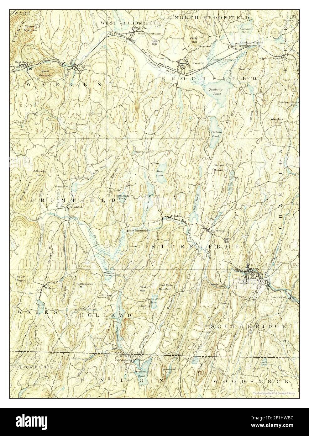 Brookfield, Massachusetts, map 1893, 1:62500, United States of America ...