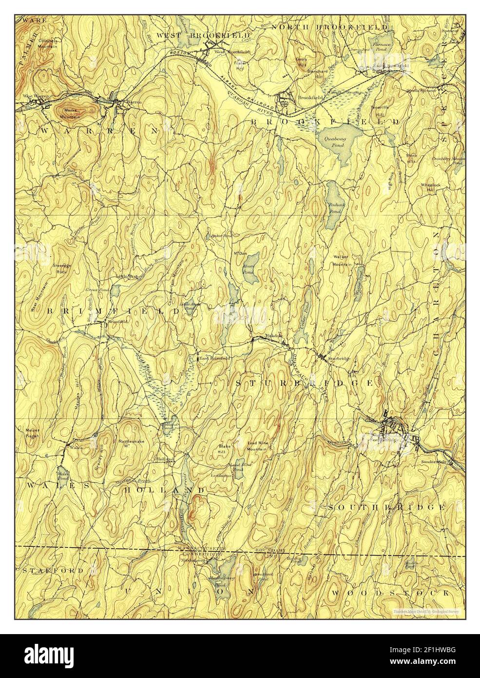 Brookfield, Massachusetts, map 1893, 1:62500, United States of America ...