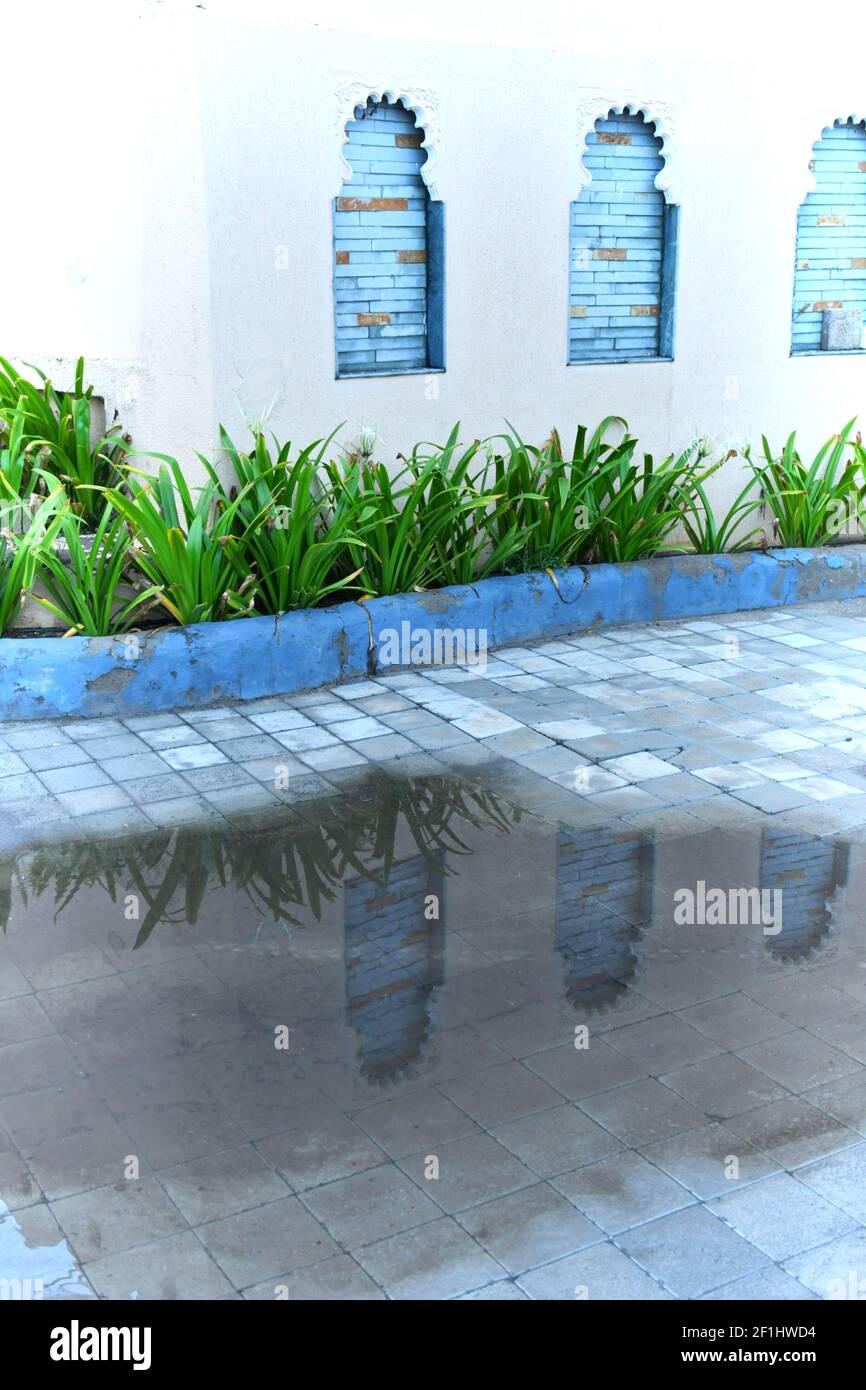 BRICKS SETUP IN WINDOW, WINDOW DESIGN, BRICKS BACKGROUND Stock Photo ...