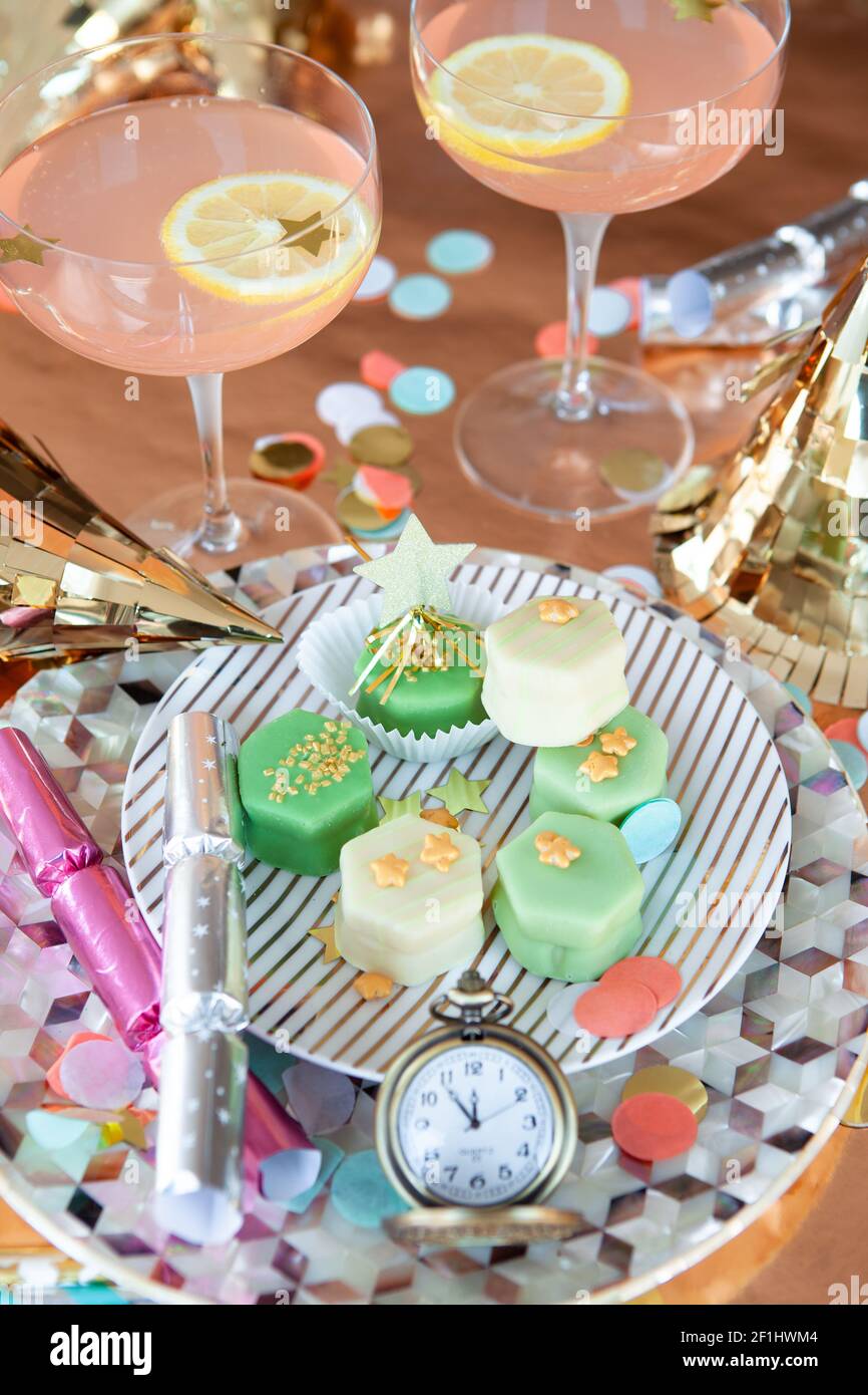 Festive small cakes for a party Stock Photo - Alamy