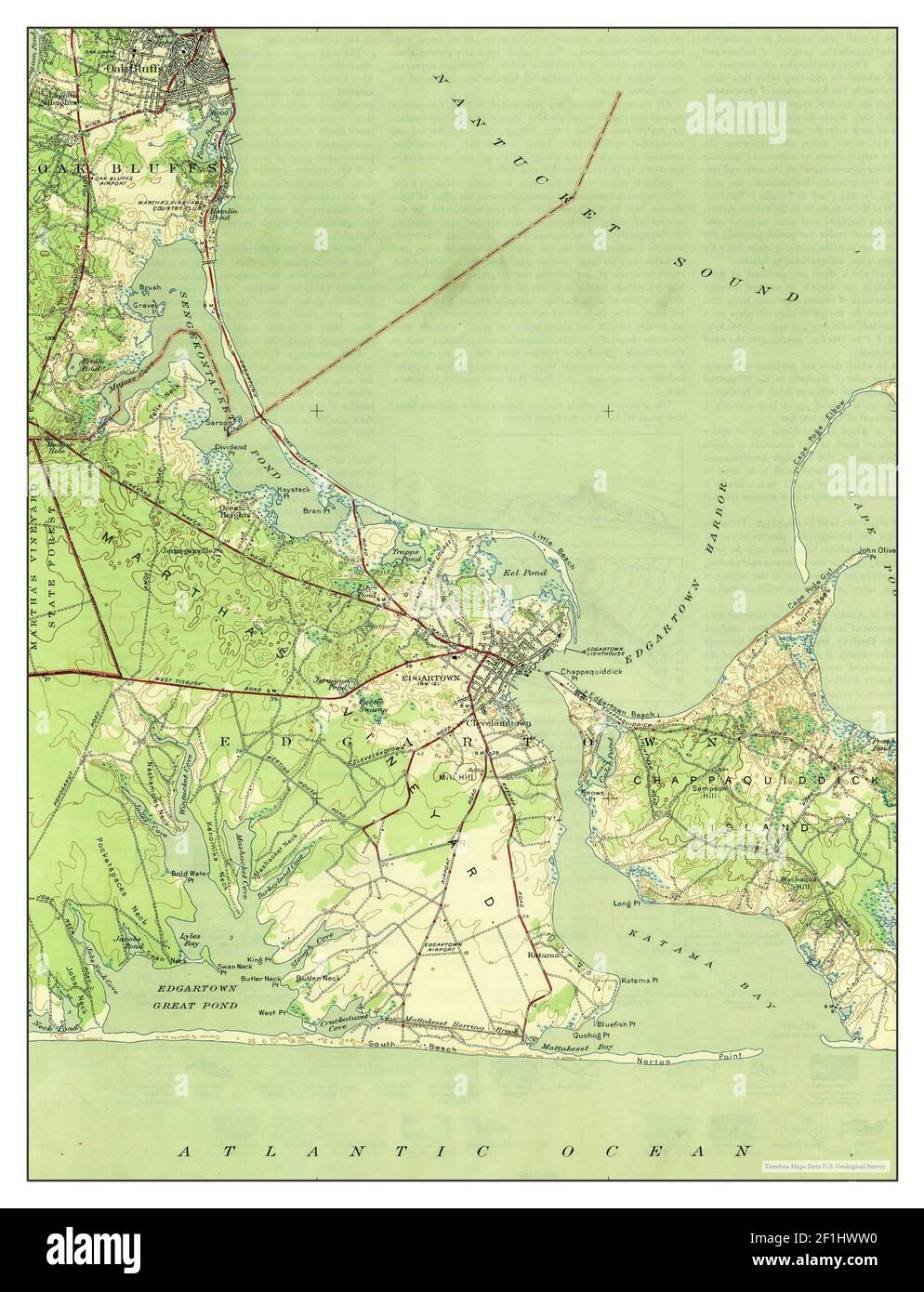 Edgartown map hi-res stock photography and images - Alamy