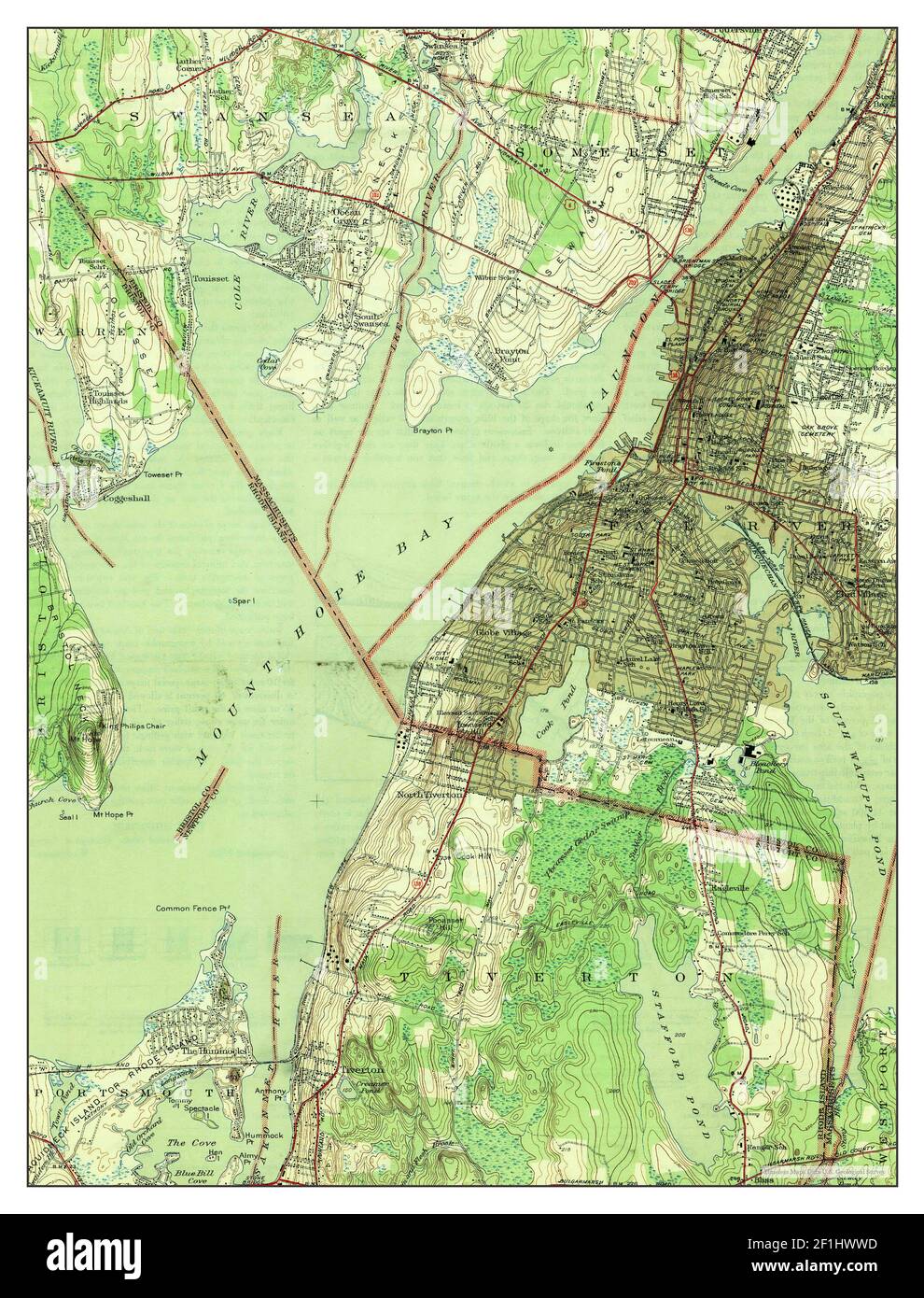 Fall River, Massachusetts, map 1944, 1:31680, United States of America ...