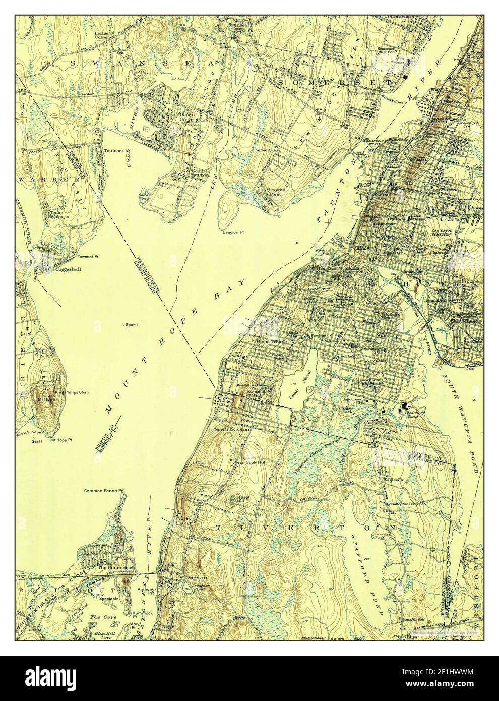 Fall River, Massachusetts, map 1944, 1:31680, United States of America ...
