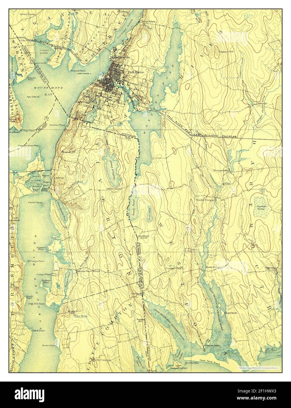 Fall River, Massachusetts, map 1893, 1:62500, United States of America ...
