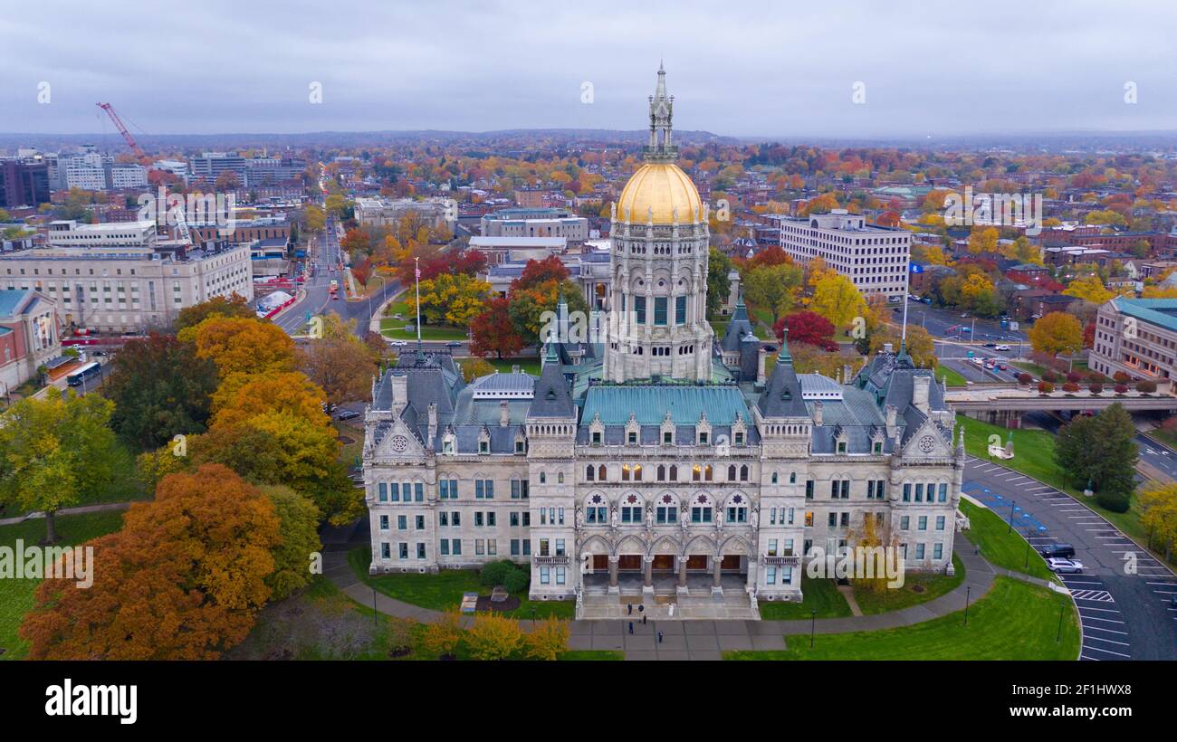 Hartford connecticut aerial hi-res stock photography and images - Alamy