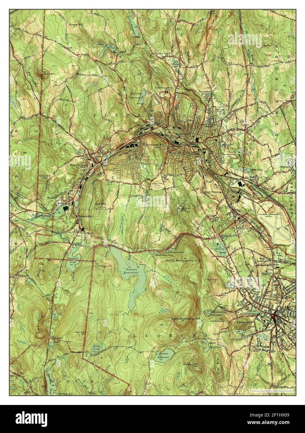 Map of fitchburg hi-res stock photography and images - Alamy