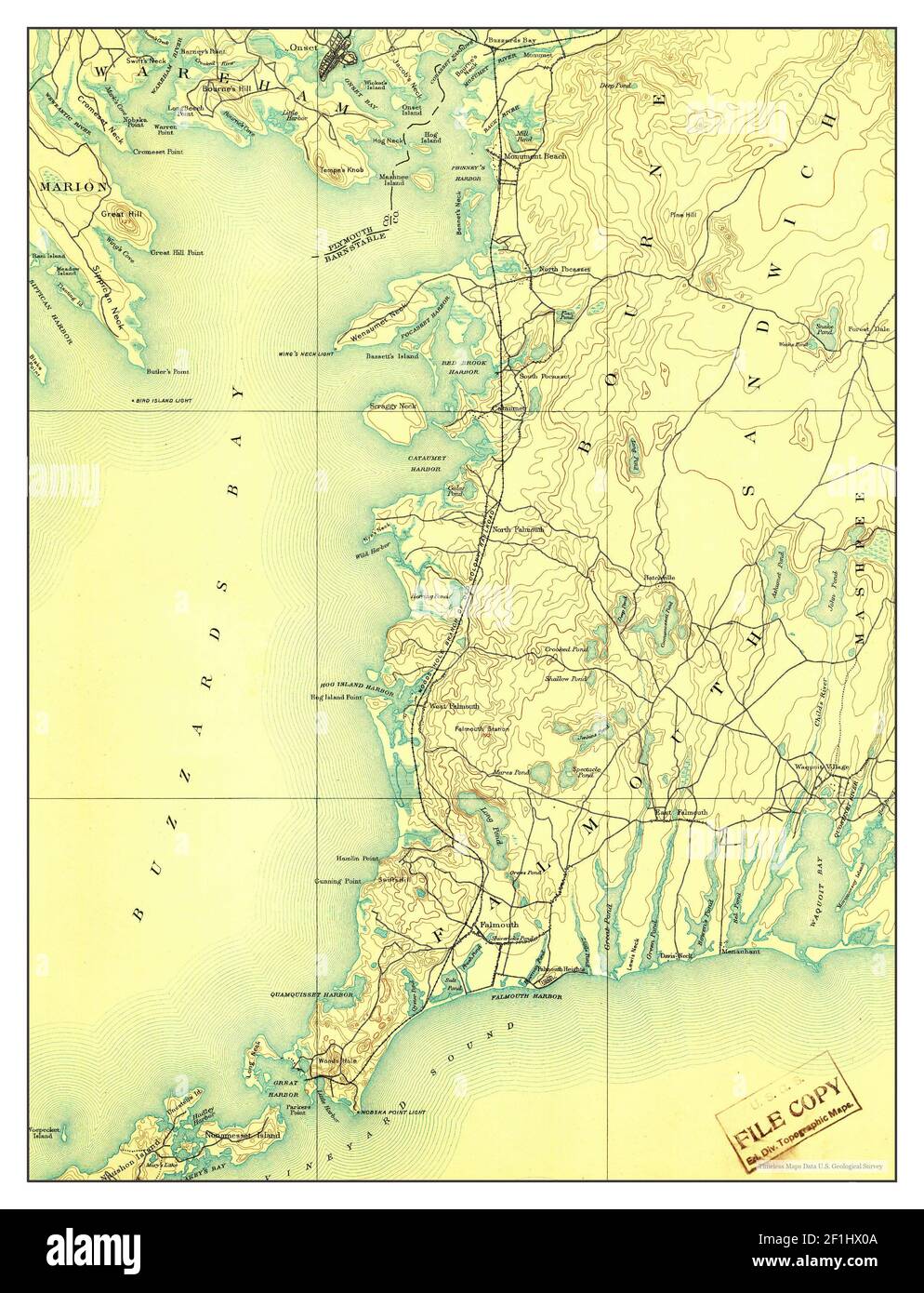 Map of falmouth massachusetts hi-res stock photography and images - Alamy