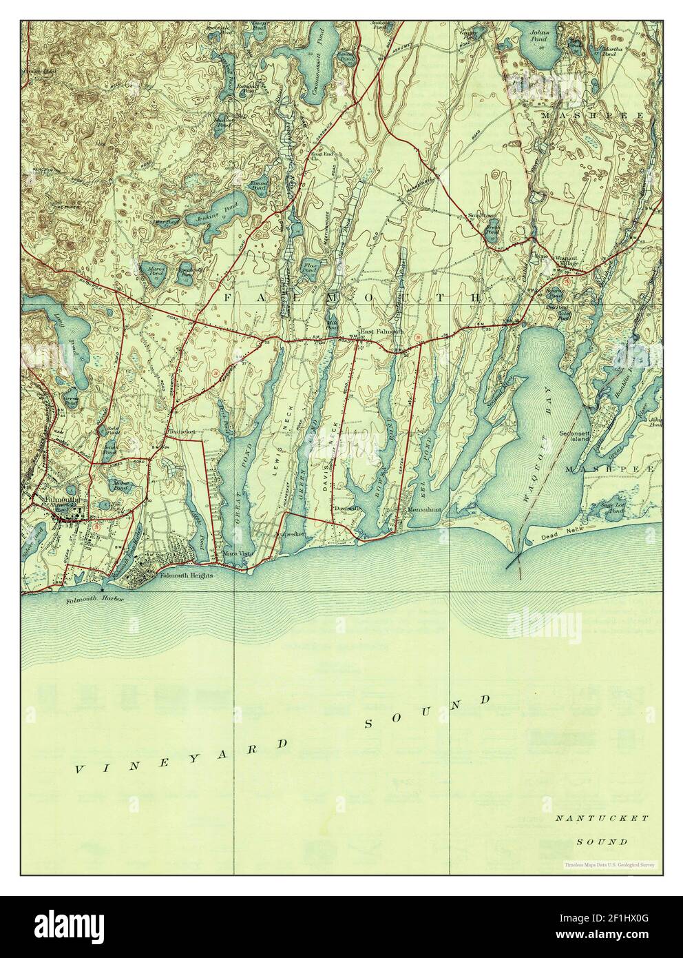 Falmouth map Cut Out Stock Images & Pictures - Alamy