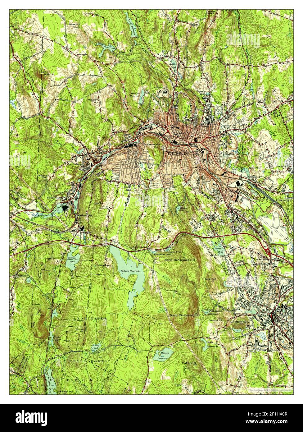 Map of fitchburg hi-res stock photography and images - Alamy