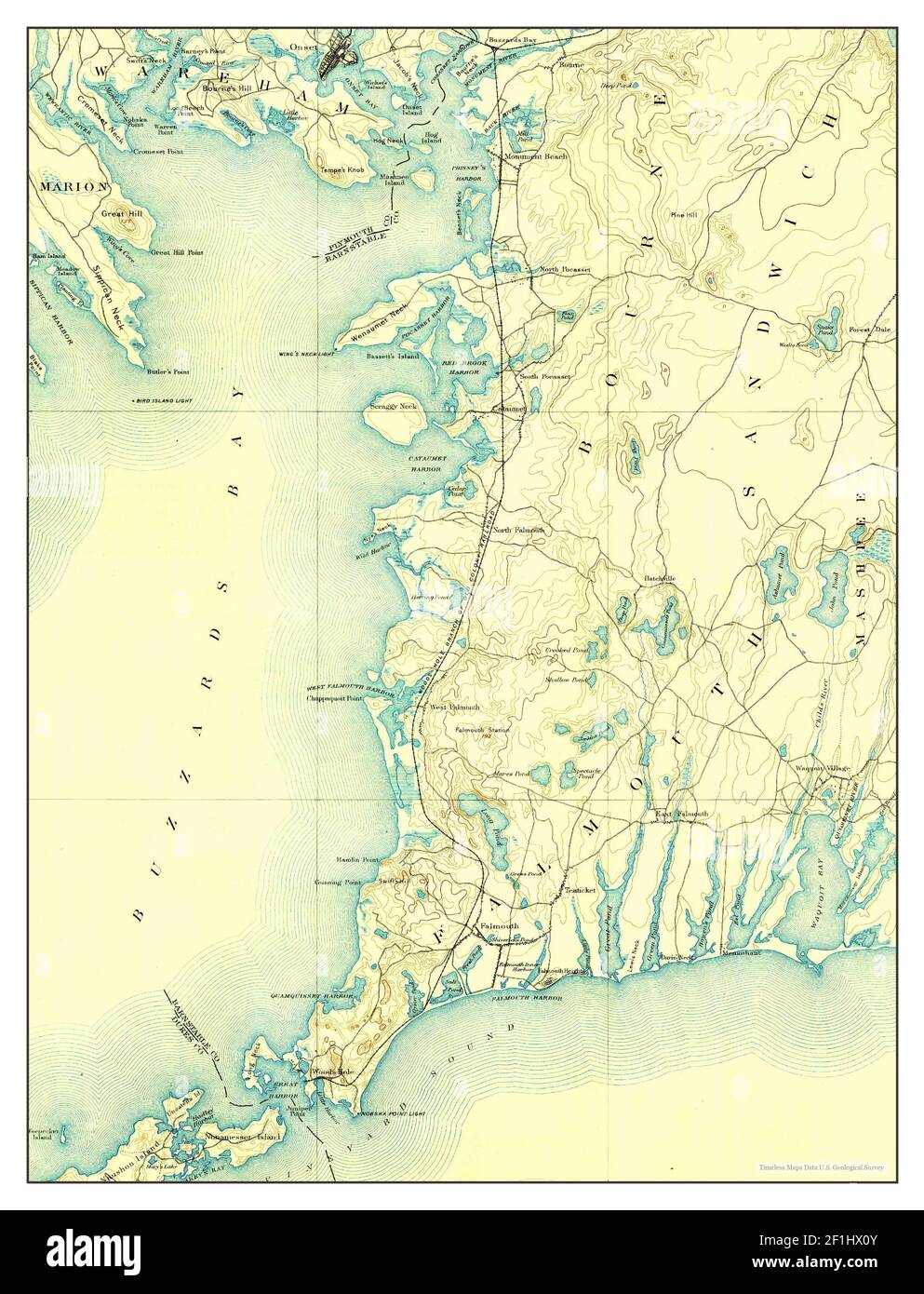 Map of falmouth massachusetts hi-res stock photography and images - Alamy